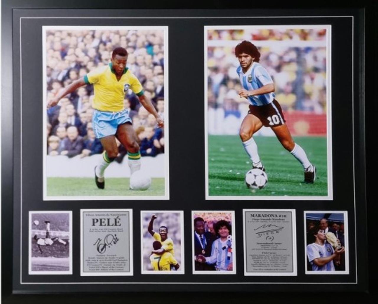 PELE & MARADONA 'DUAL' Tribute w/ printed autographs | Powered by Givergy